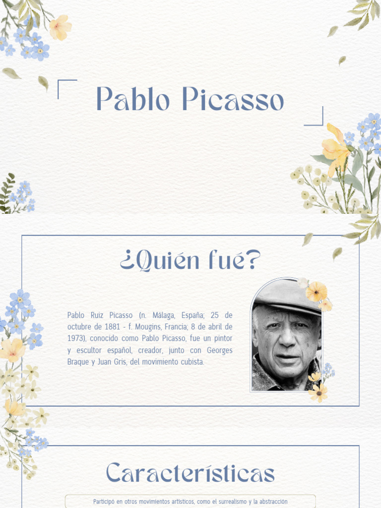 Pablo Picasso: Vida y Obras Destacadas | PDF | Pablo Picasso | Cubismo