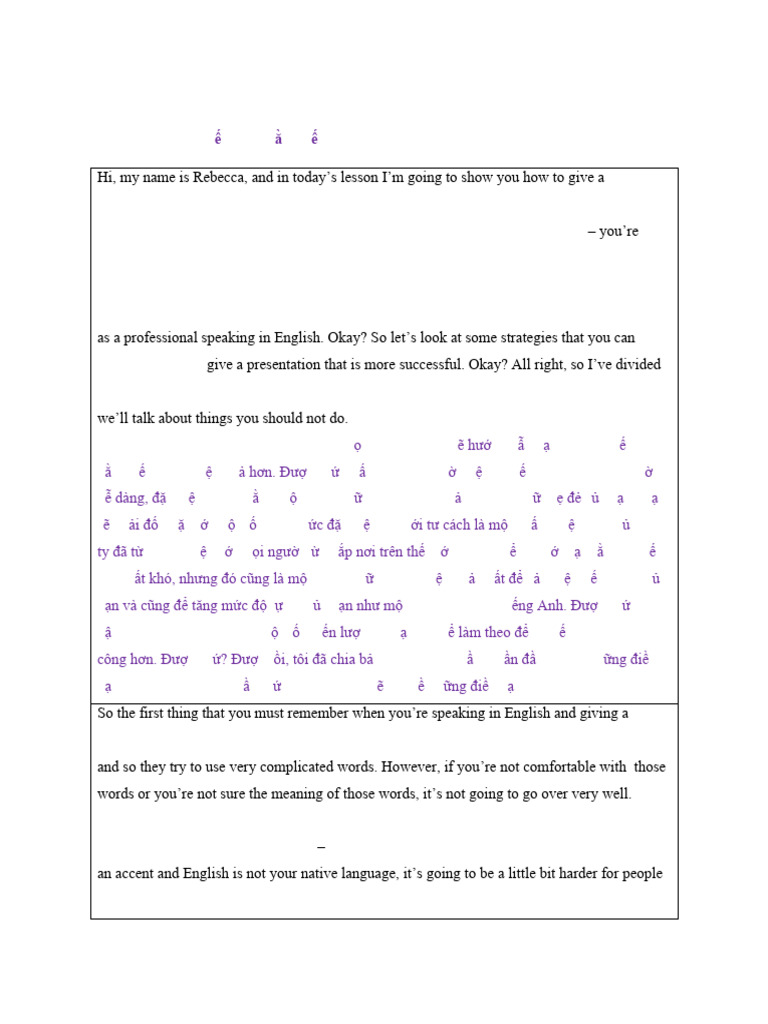 Scripts - How To Give A Presentation in English - Translation | PDF
