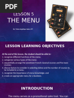 Different Types of Menu | PDF | Menu | Restaurants