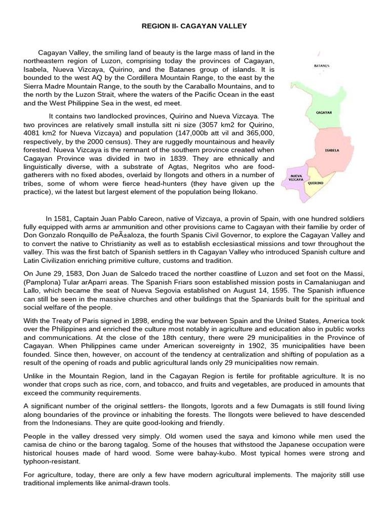 Cagayan Valley: Culture and Geography | PDF
