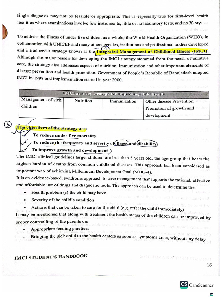 IMCI Question Answer | PDF