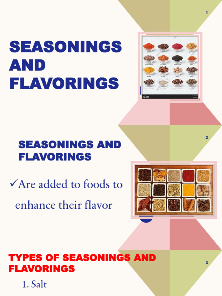 Seasonings and Flavorings | PDF