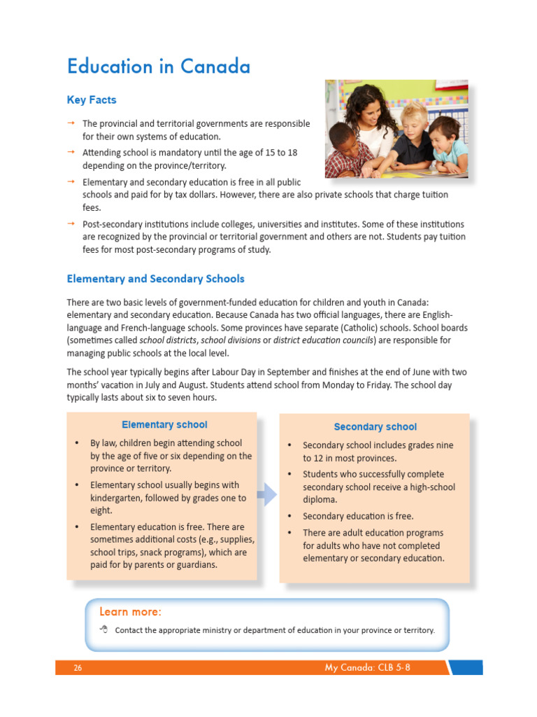 Education in Canada - Language Companion | PDF | Academic Degree | Schools