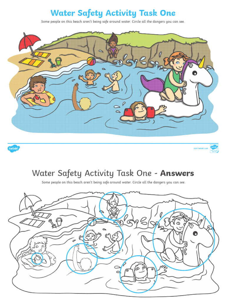 Water Safety Activity Sheet - Super Eco Colour | PDF