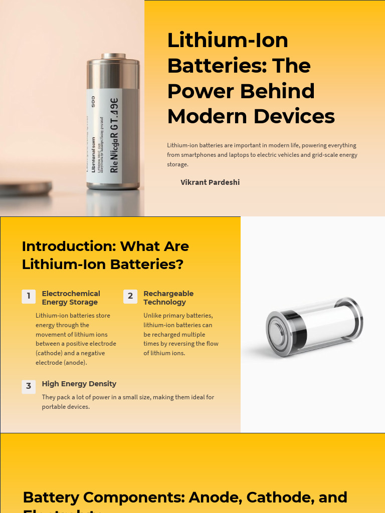Lithium Ion Batteries The Power Behind Modern Devices | PDF | Lithium ...