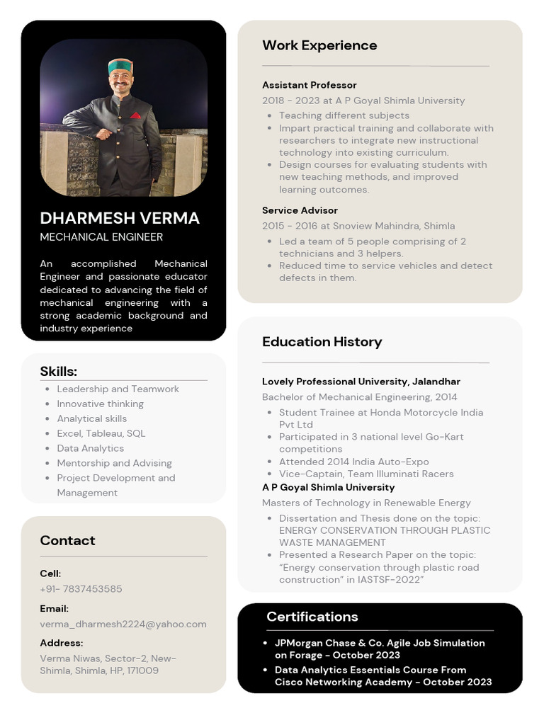 CV Resume DV 2 | PDF | Thesis