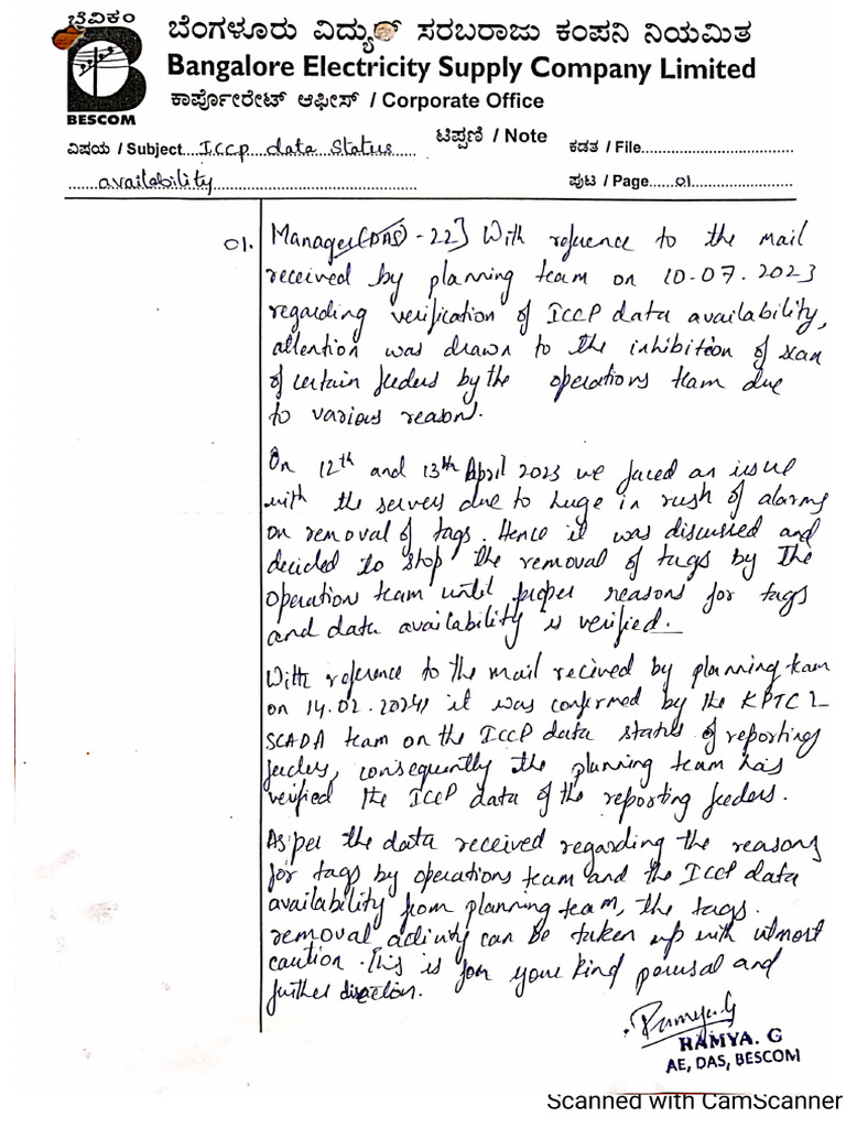 Iccp Data Status | PDF