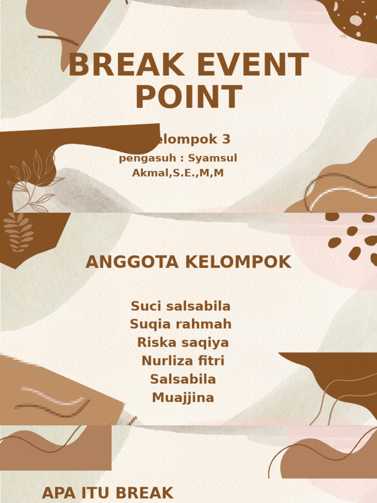 Break Event Point | PDF