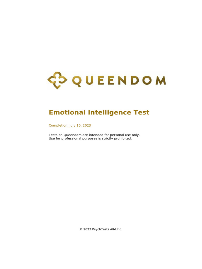Generator Queendom | PDF | Emotional Intelligence | Intelligence
