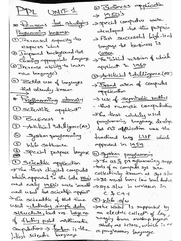 PPL Unit-1 | PDF