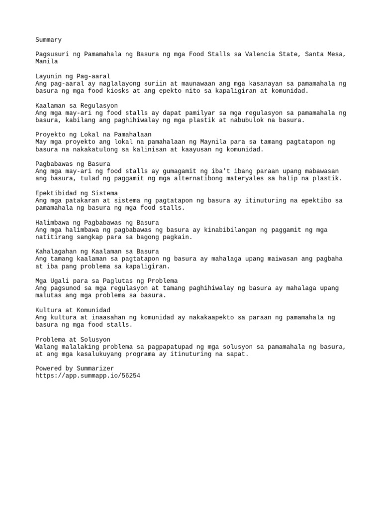 Summary Interview | PDF