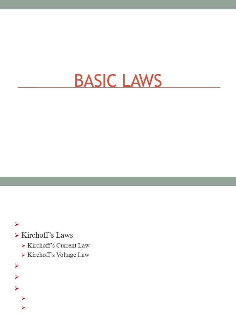 Basic Circuit Analysis Laws Explained | PDF | Series And Parallel Circuits | Electrical Network