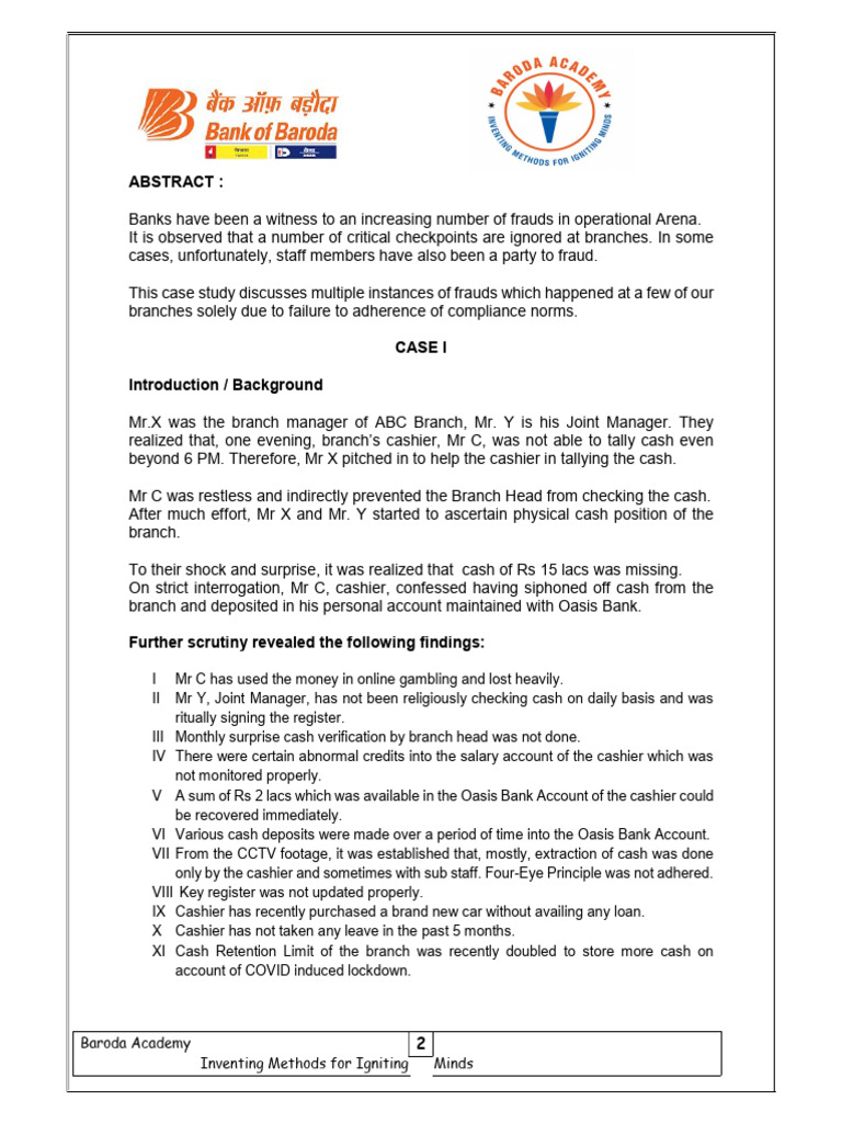 Banking Fraud Case Study Insights | PDF