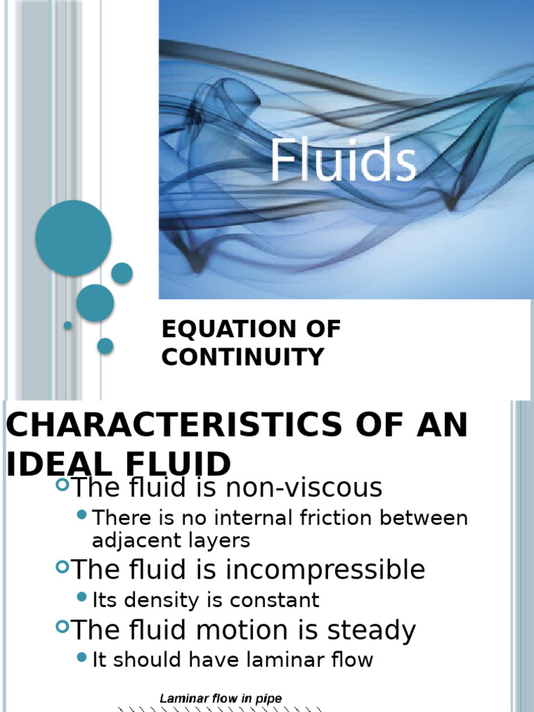 Equation of Continuity | PDF | Fluid Dynamics | Process Engineering