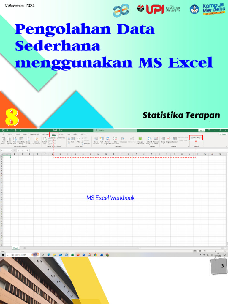 2411 - Pengolahan Data Sederhana Menggunakan MS Excel | PDF