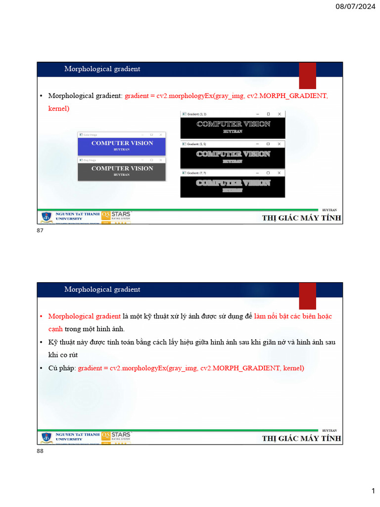 Morphological Gradient | PDF