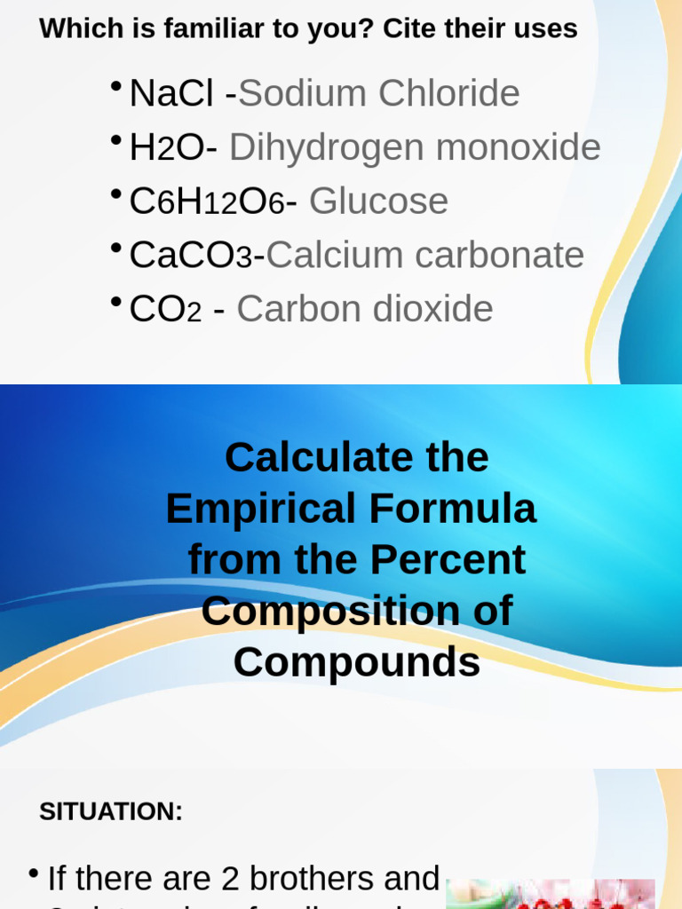 Calculate The Empirical Formula | PDF | Mole (Unit) | Chemical Compounds