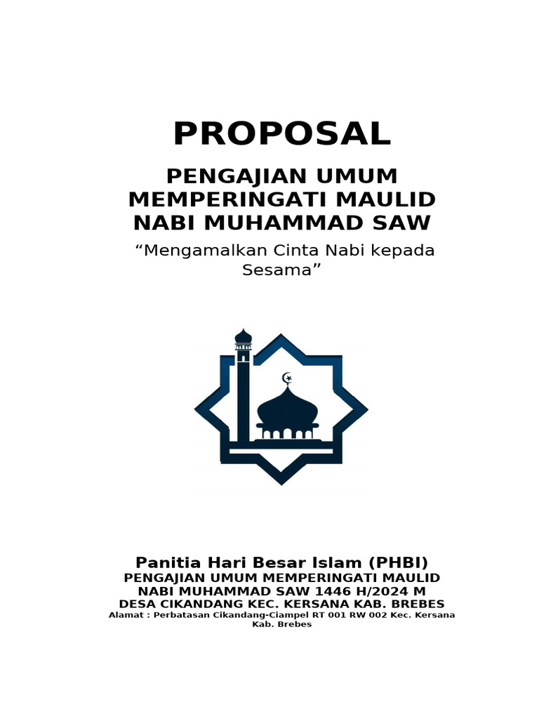Proposal Halal Bi Halal Irmus Baitus Salam 2024 | PDF