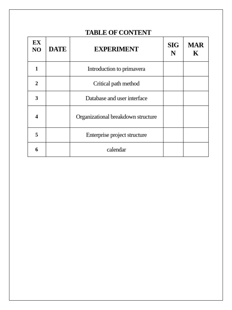 Lab Manual Primavera Lab 1 | PDF | Databases | Project Management