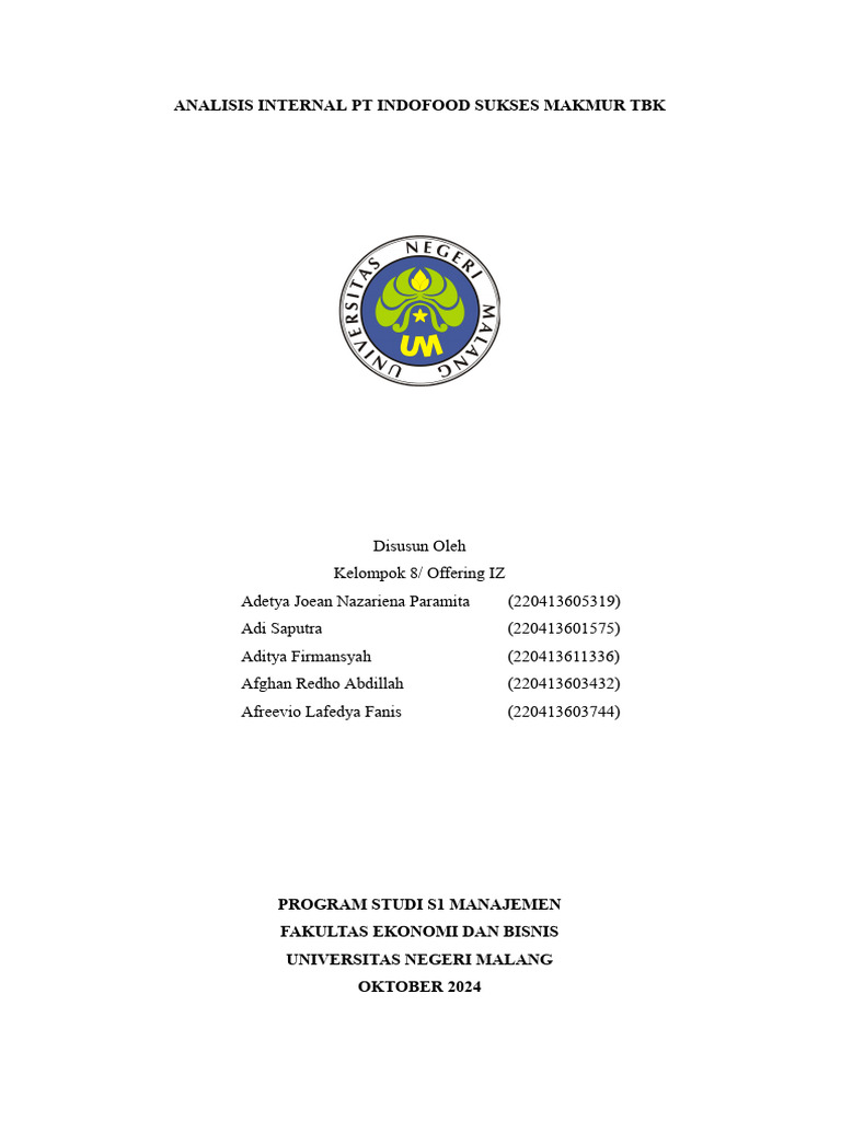 Analisis IFE-M | PDF