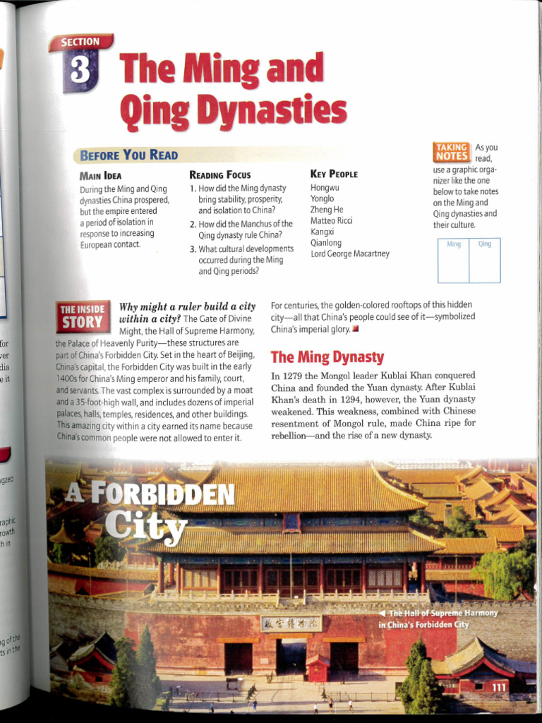 Ming and Qing Dynasty Textbook Pages (111 - 115) | PDF | Qing Dynasty ...