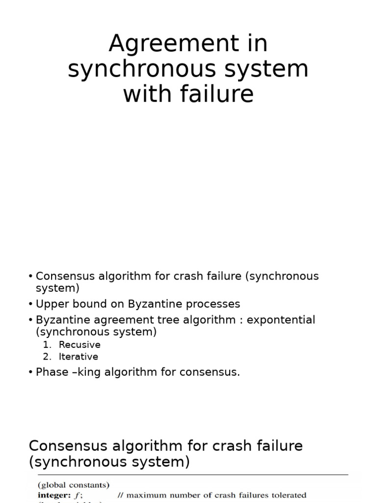 Agreement in Synchronous System With Failure | PDF