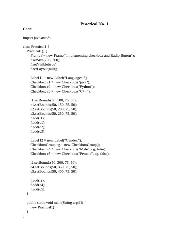 Ajp PR 1 | PDF | Object Oriented Programming | Computer Engineering