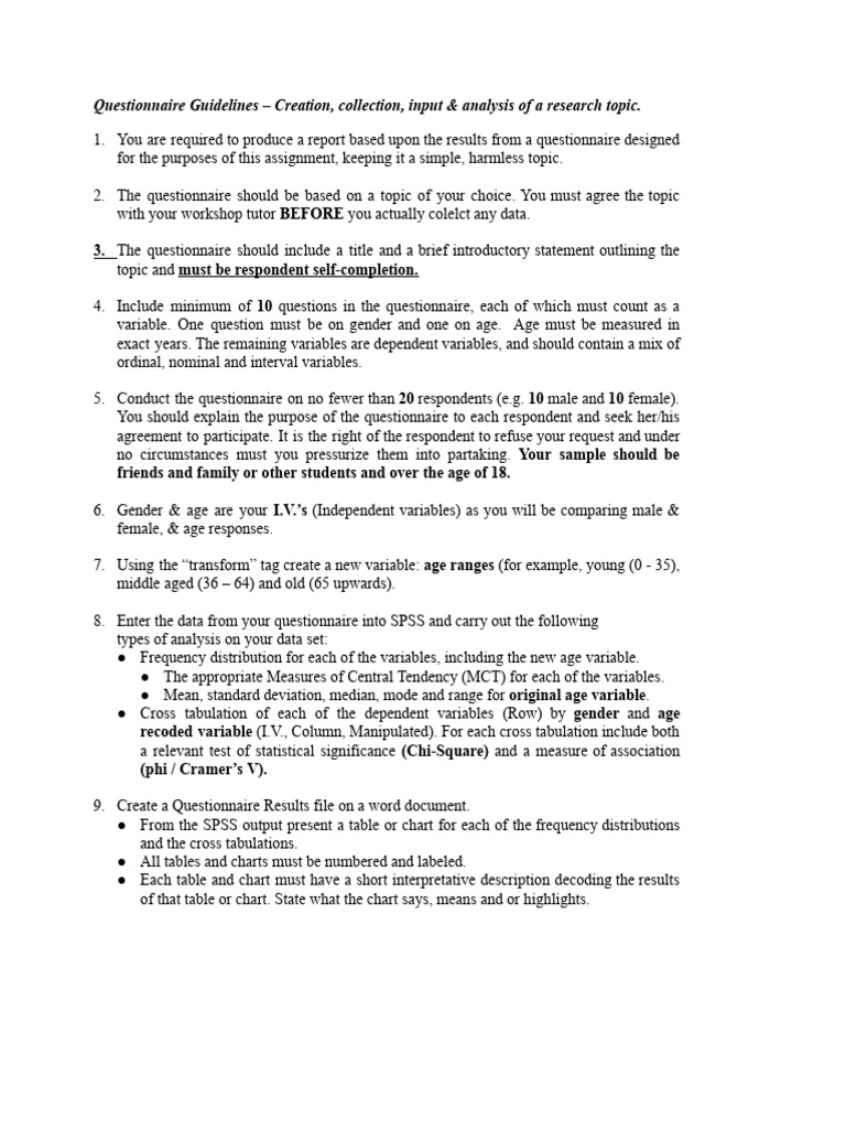 Questionnaire Guidelines (4) - AMINUL BHUIYAN | PDF | Questionnaire ...