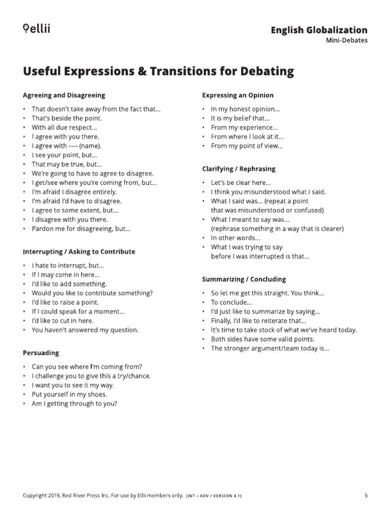 Grammar For Debating | PDF