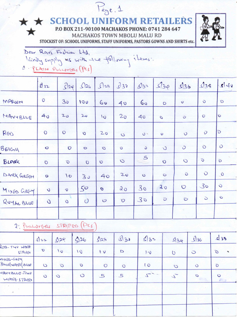 2024-2025 Order List | PDF