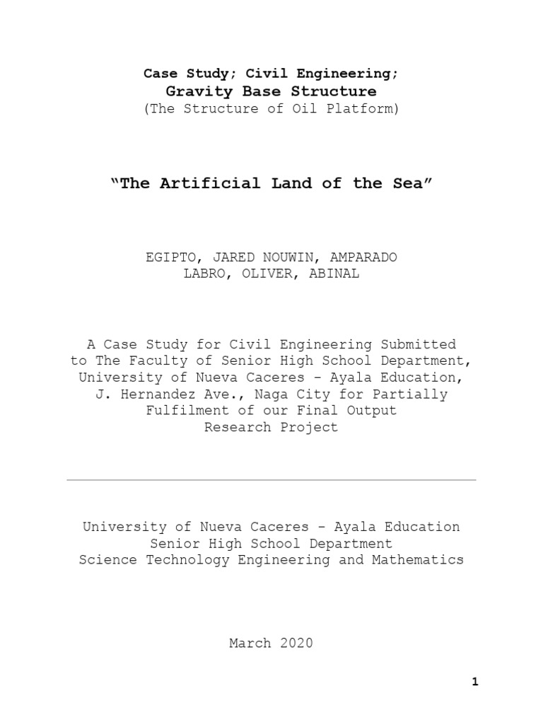 Civil Engineering Case Study | PDF | Beam (Structure) | Seabed