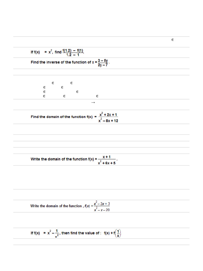 CBSE Class 11 Mathematics Worksheet - Relations - Functions | PDF CBSE Class 11 Mathematics Worksheet - Relations - Functions | PDF