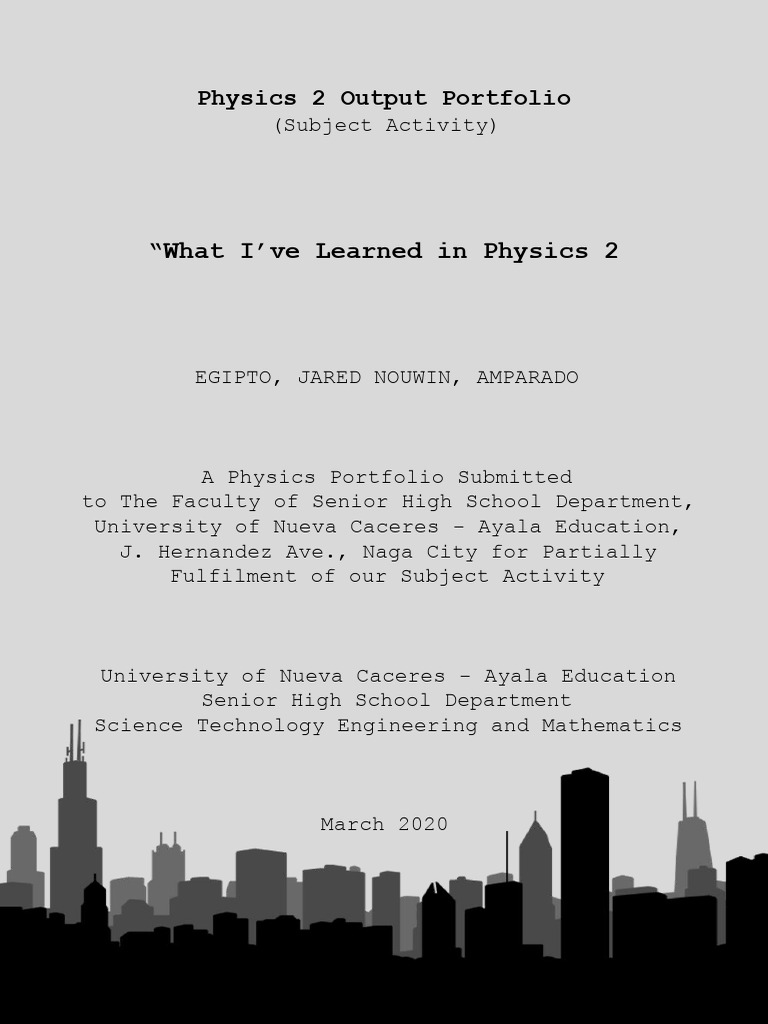 Physics Sample Portfolio | PDF | Magnetic Field | Magnetism