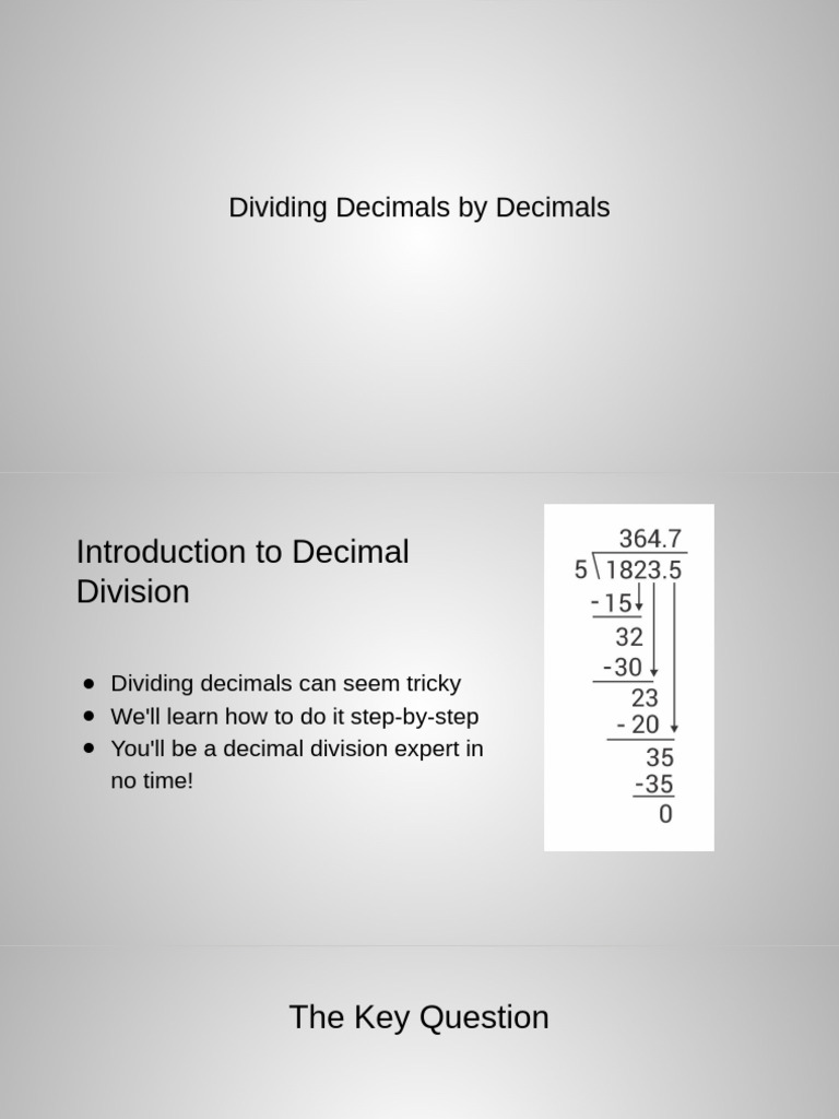 Math 6 - Division of Decimals | PDF