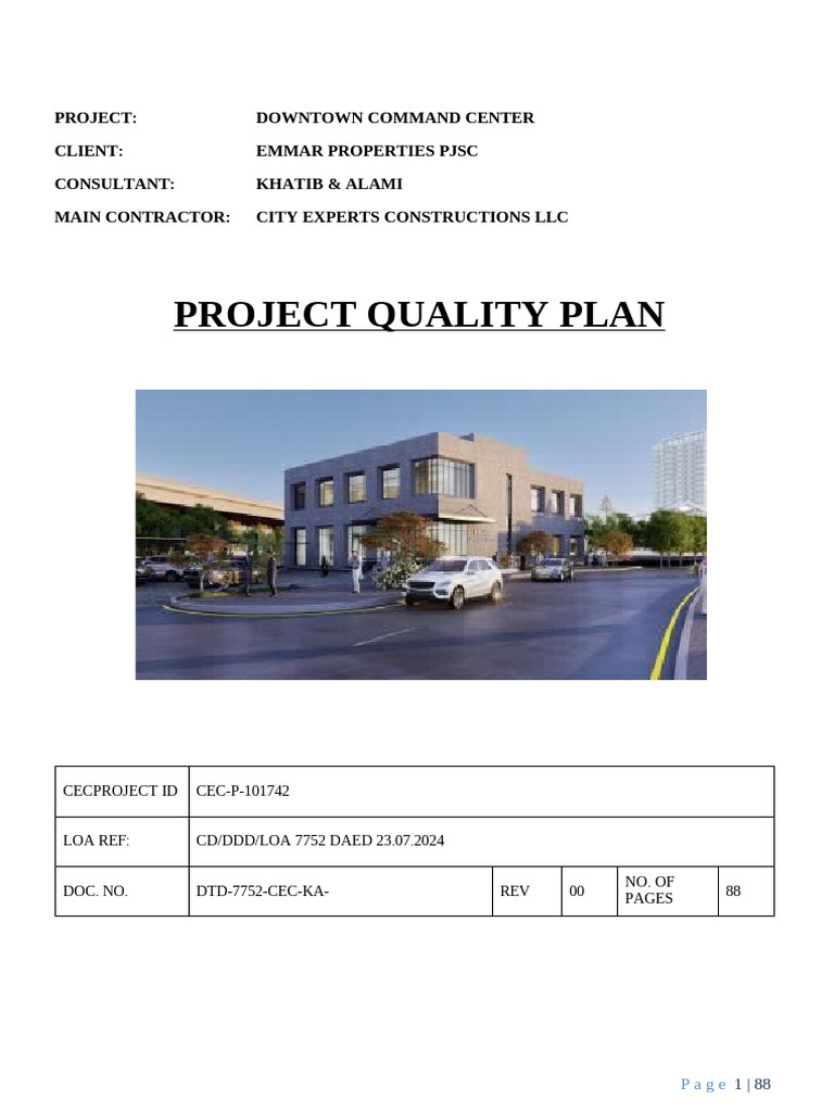Project Quality Plan | PDF | Quality Assurance | Specification (Technical Standard)