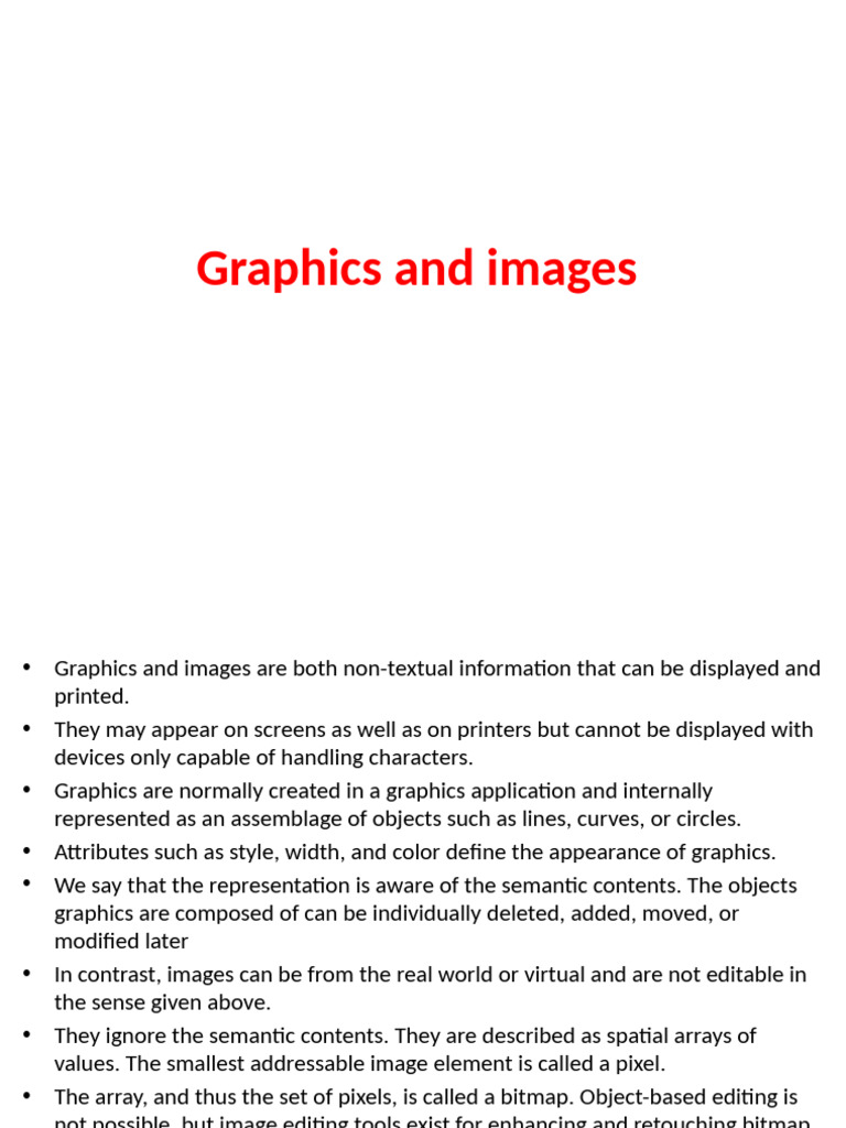 Graphics and Images | PDF | Data Compression | Computer Graphics