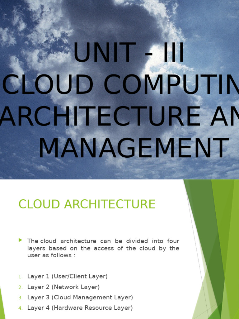 CC Unit Iii | PDF | Cloud Computing | Computer Network