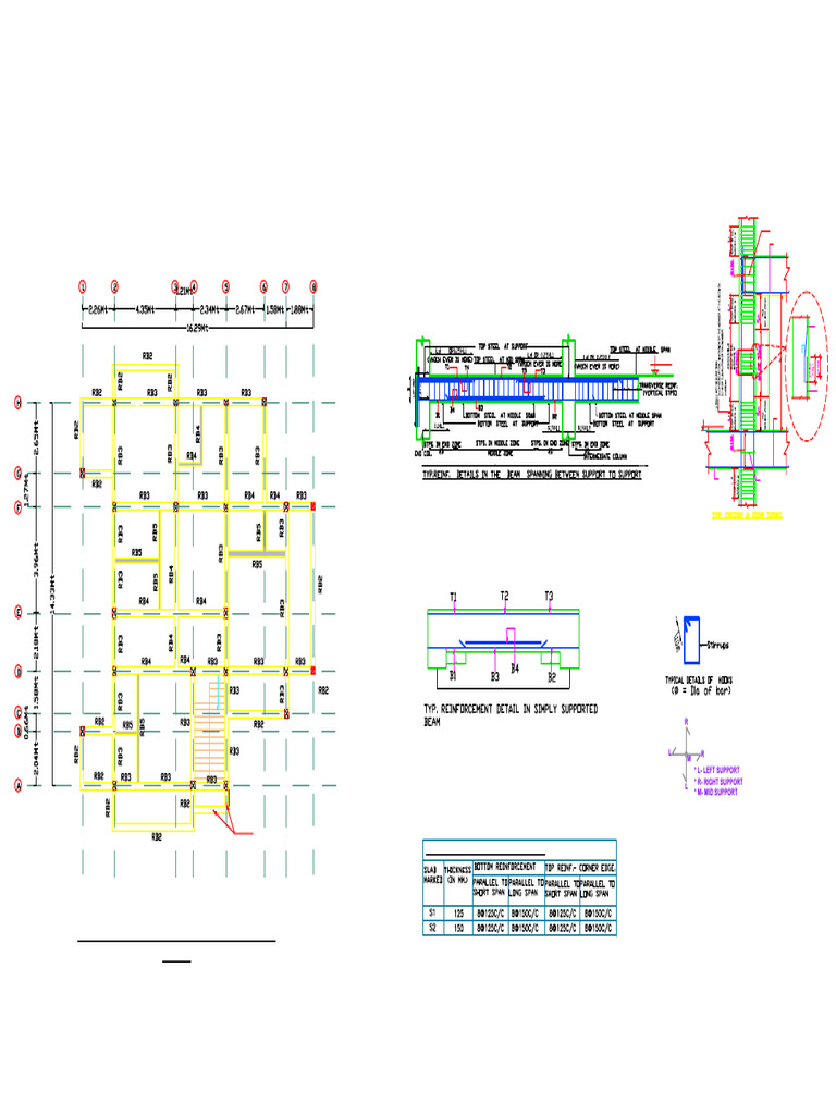 G.f.roof Beam Layout | PDF | Structural Engineering | Civil Engineering