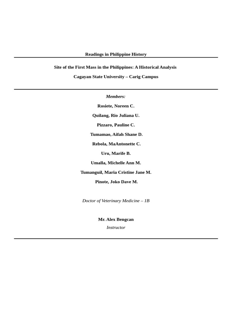 RPH Group 3 Limasawa or Butuan | PDF | Age Of Discovery