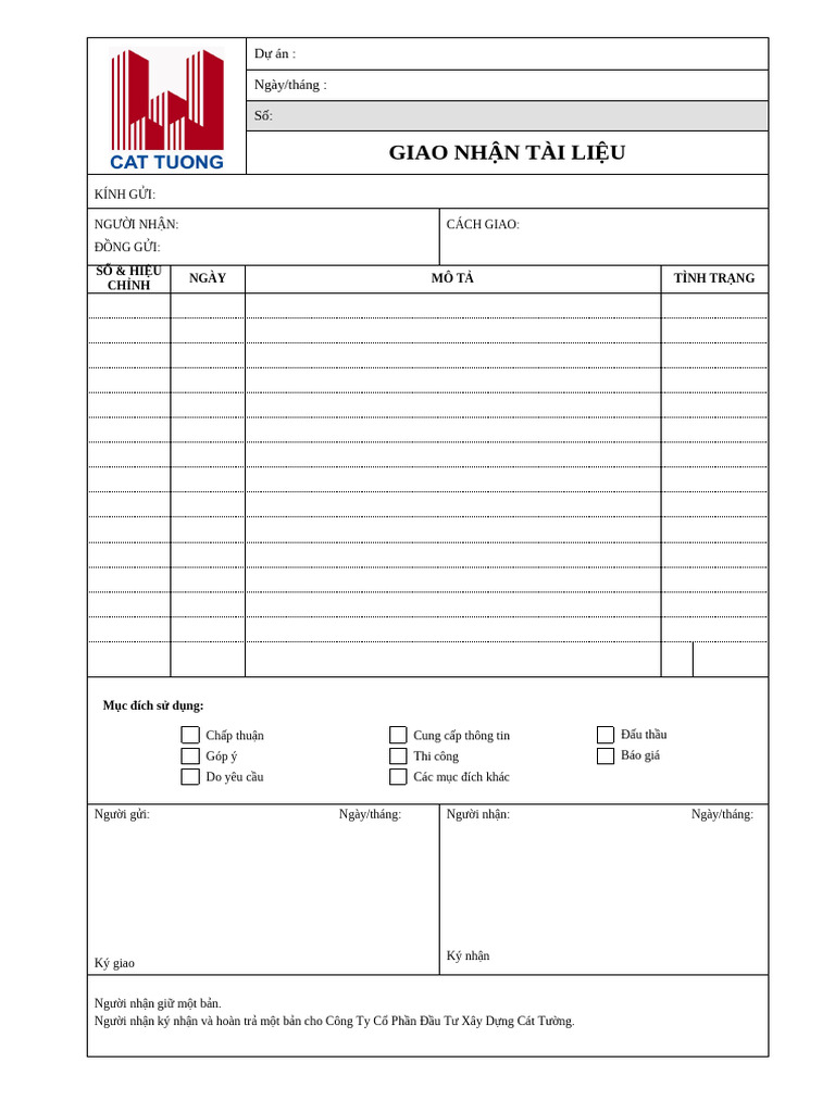 H-002 Giao Nhan Tai Lieu | PDF