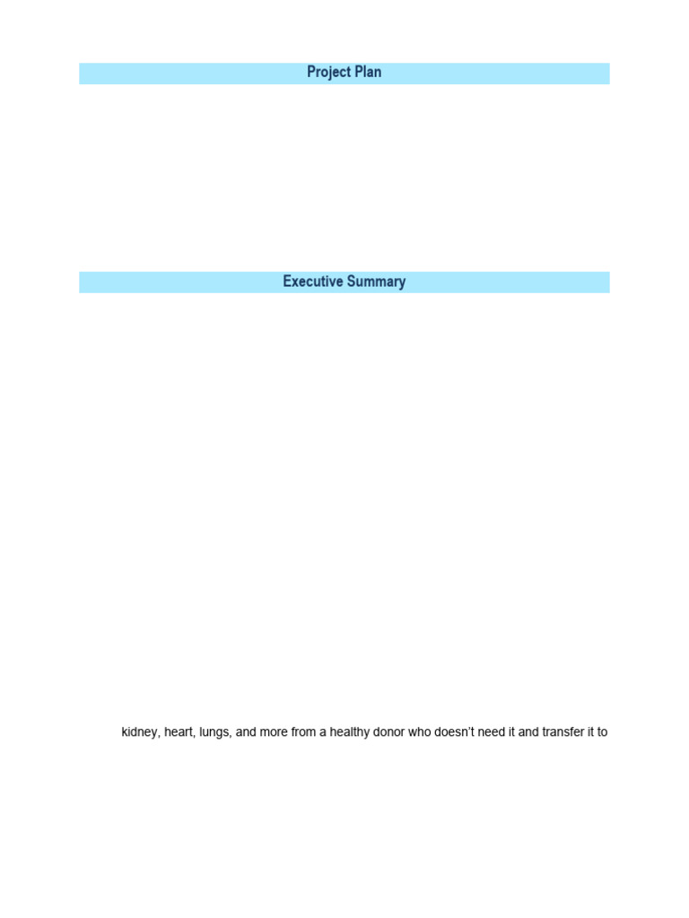 Assessment Task 3 Executive - Summary | PDF | Organ Donation | Organ ...