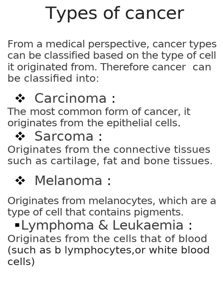 Types of Cancer | PDF