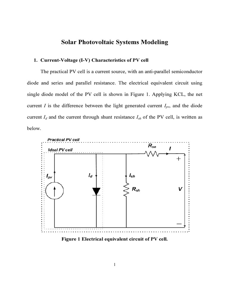 Lecture 7 - Solar PV Model | PDF | Photovoltaics | Solar Panel