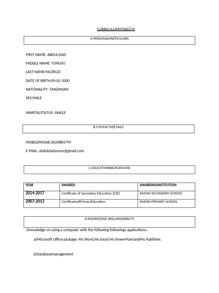 CURRICULUMVITAE | PDF