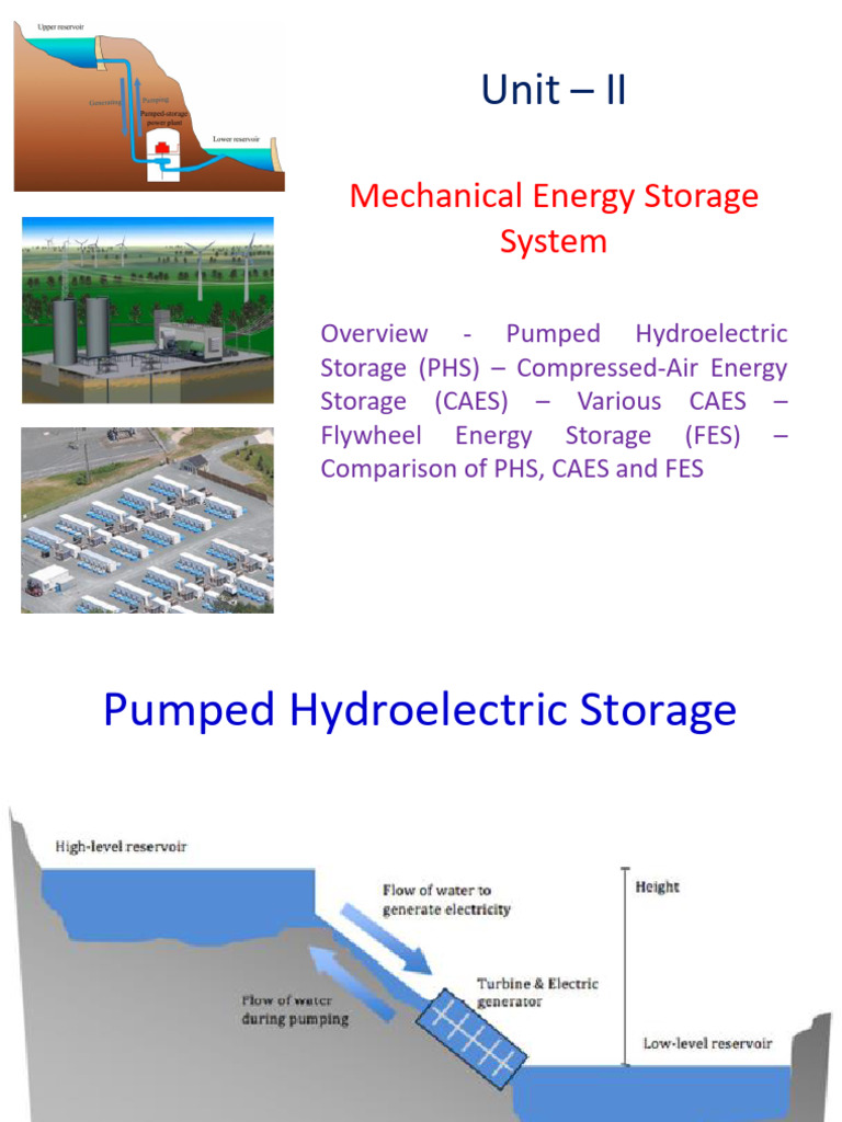Mechanical Energy Storage Systems Overview | PDF | Energy Storage ...