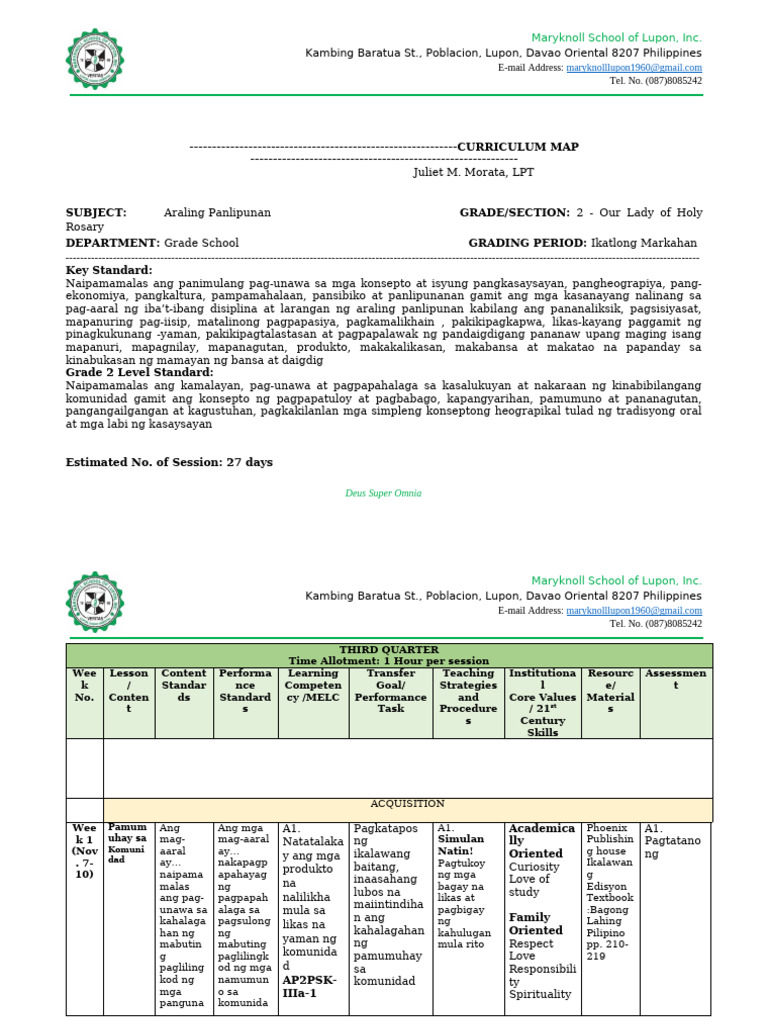 AP - 2 - CM-3rd-Quarter Week 1-5 | PDF