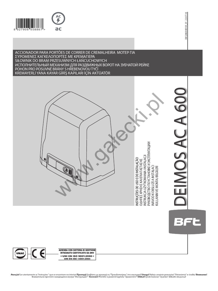 Deimos Ac A 600 PL | PDF | Desperdício | Automação