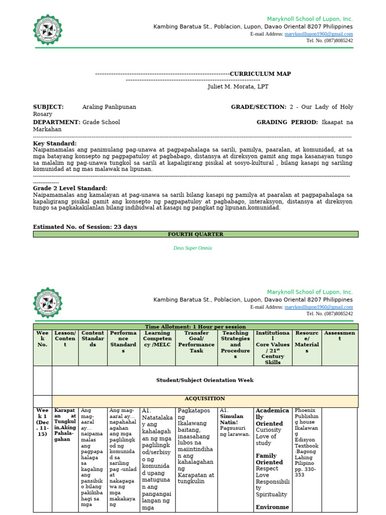 AP - 2 - CM-4th-Quarter Week 1-6 23-24 | PDF