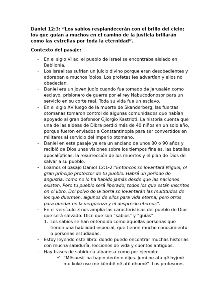 Daniel 12 (Recuperado Automáticamente) | PDF | Daniel (figura bíblica) | Fe