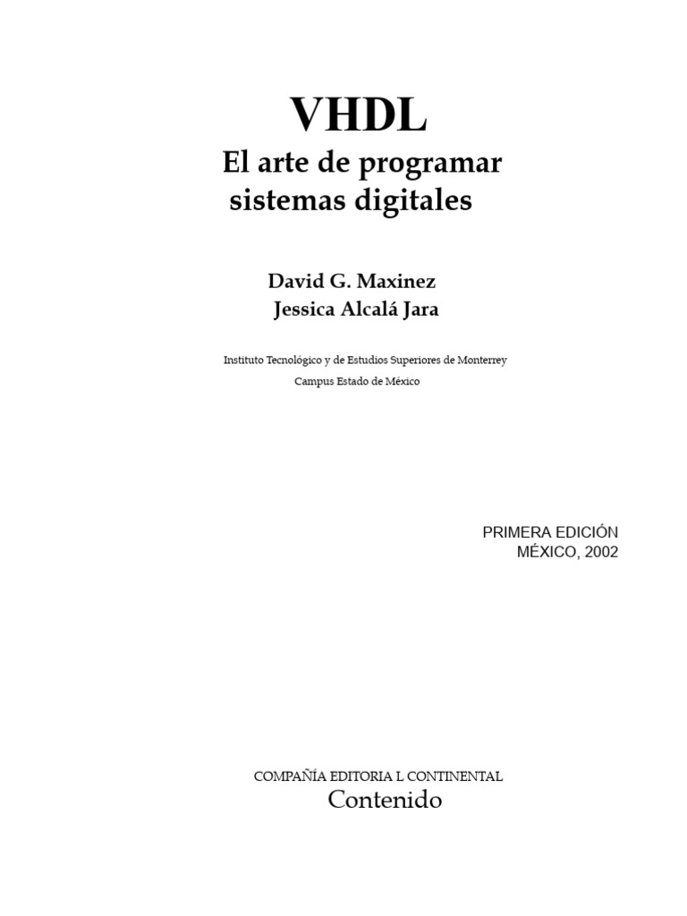 VHDL Maxinez | PDF | Arreglos de compuertas lógicas programables en sitio | Vhdl